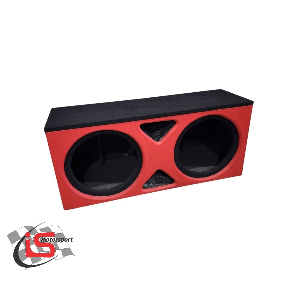 12 INCH DOBLE TRI PORT SUB BOX RED – IS Motorsport